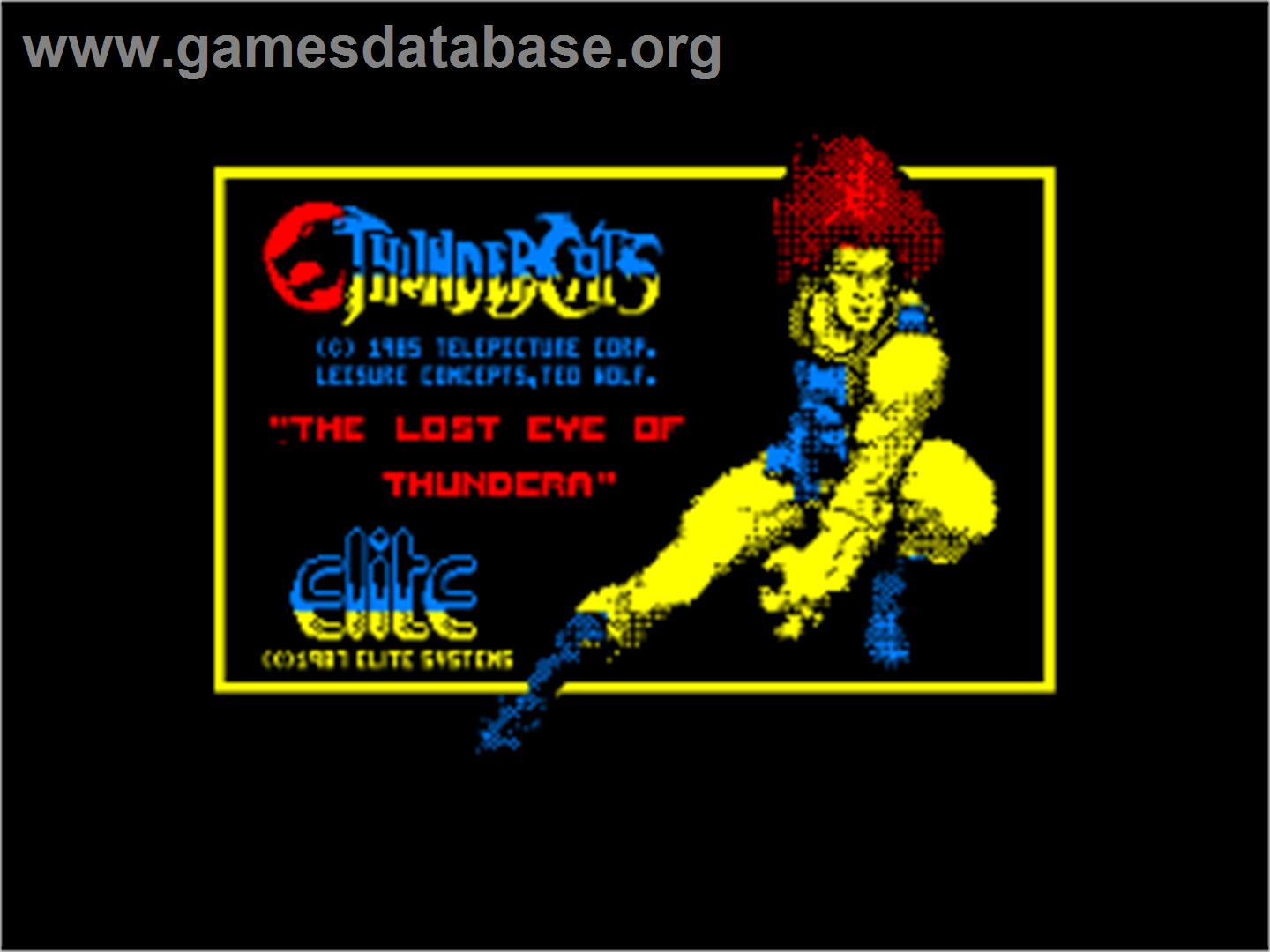 Thundercats - Amstrad CPC - Artwork - Title Screen Thundercats - Amstrad CPC - Artwork - Title Screen