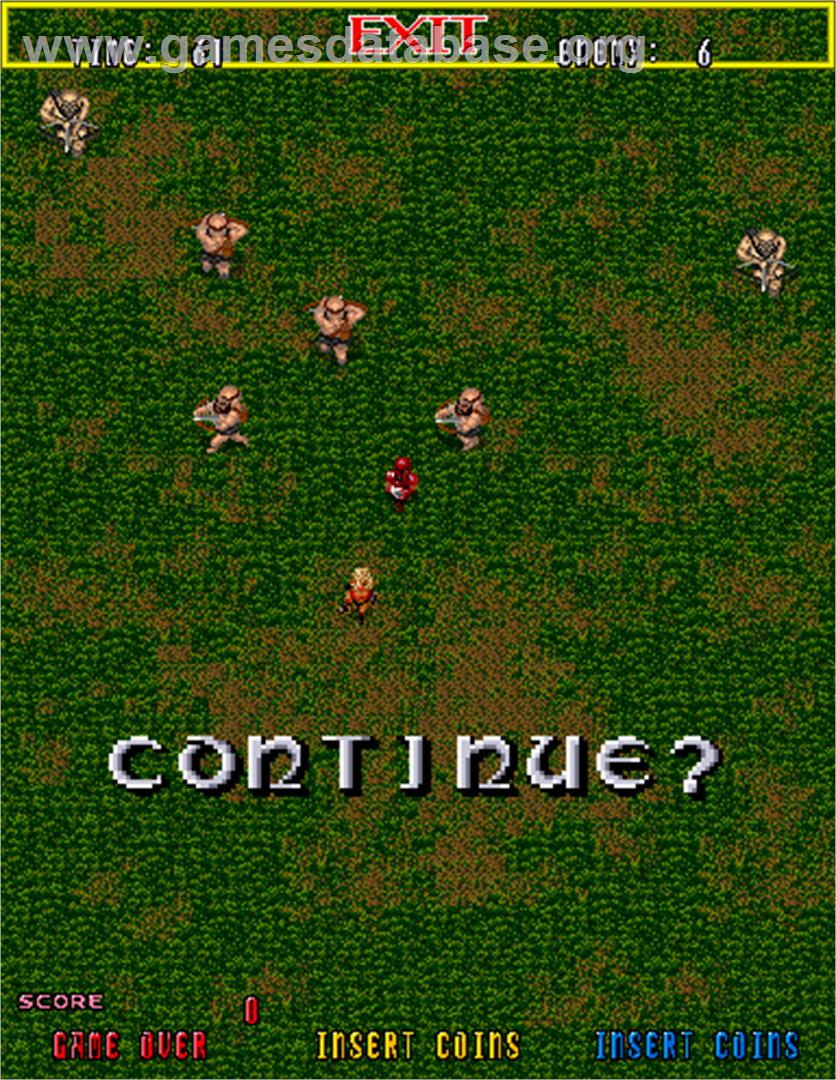 Gain Ground - Arcade - Artwork - Game Over Screen