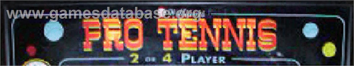 Pro Tennis - Arcade - Artwork - Marquee