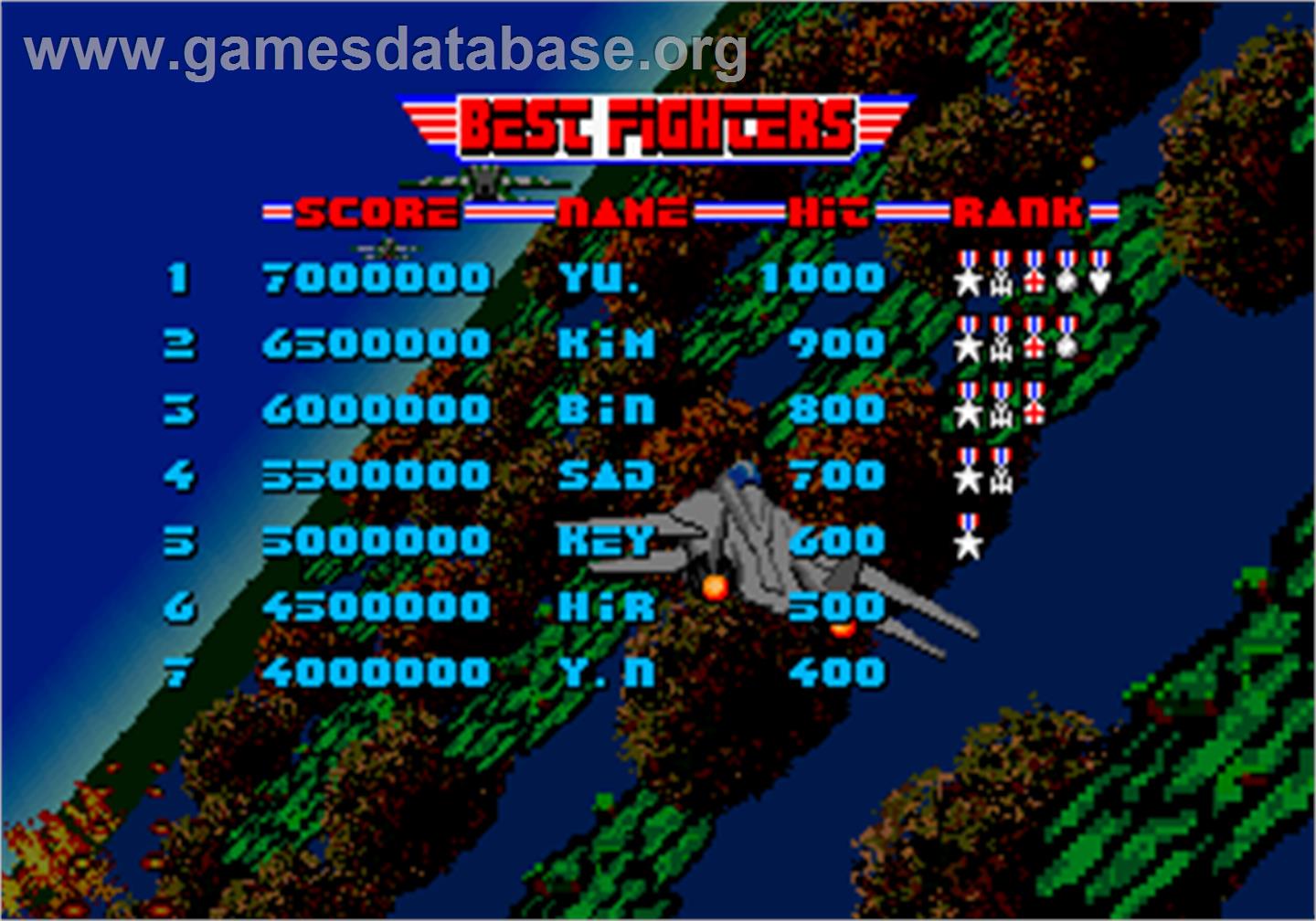 After Burner II - Arcade - Artwork - High Score Screen