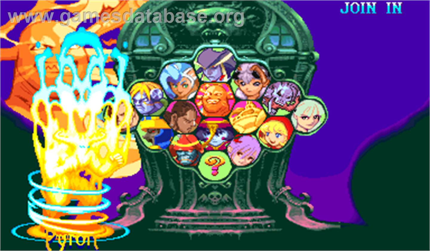 Vampire Savior 2: The Lord of Vampire - Arcade - Artwork - Select Screen