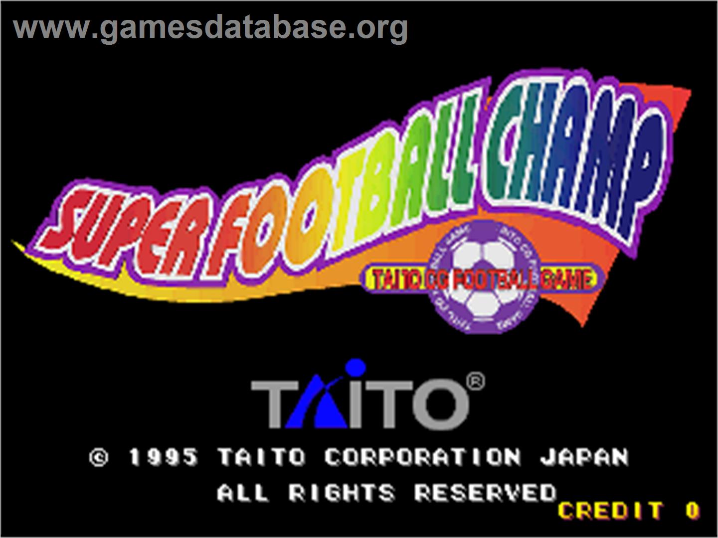 Super Football Champ - Arcade - Artwork - Title Screen