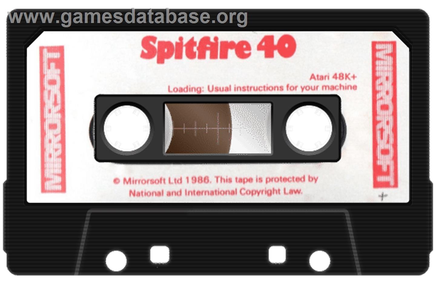 Spitfire Ace - Atari 8-bit - Artwork - Cartridge