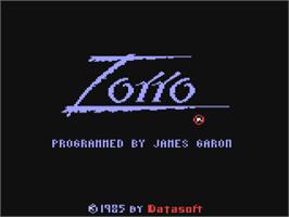 Zorro - Commodore 64 - Games Database