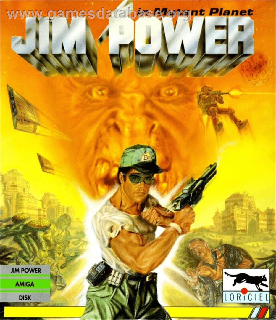Jim Power in ""Mutant Planet"" - Commodore Amiga - Artwork - Box