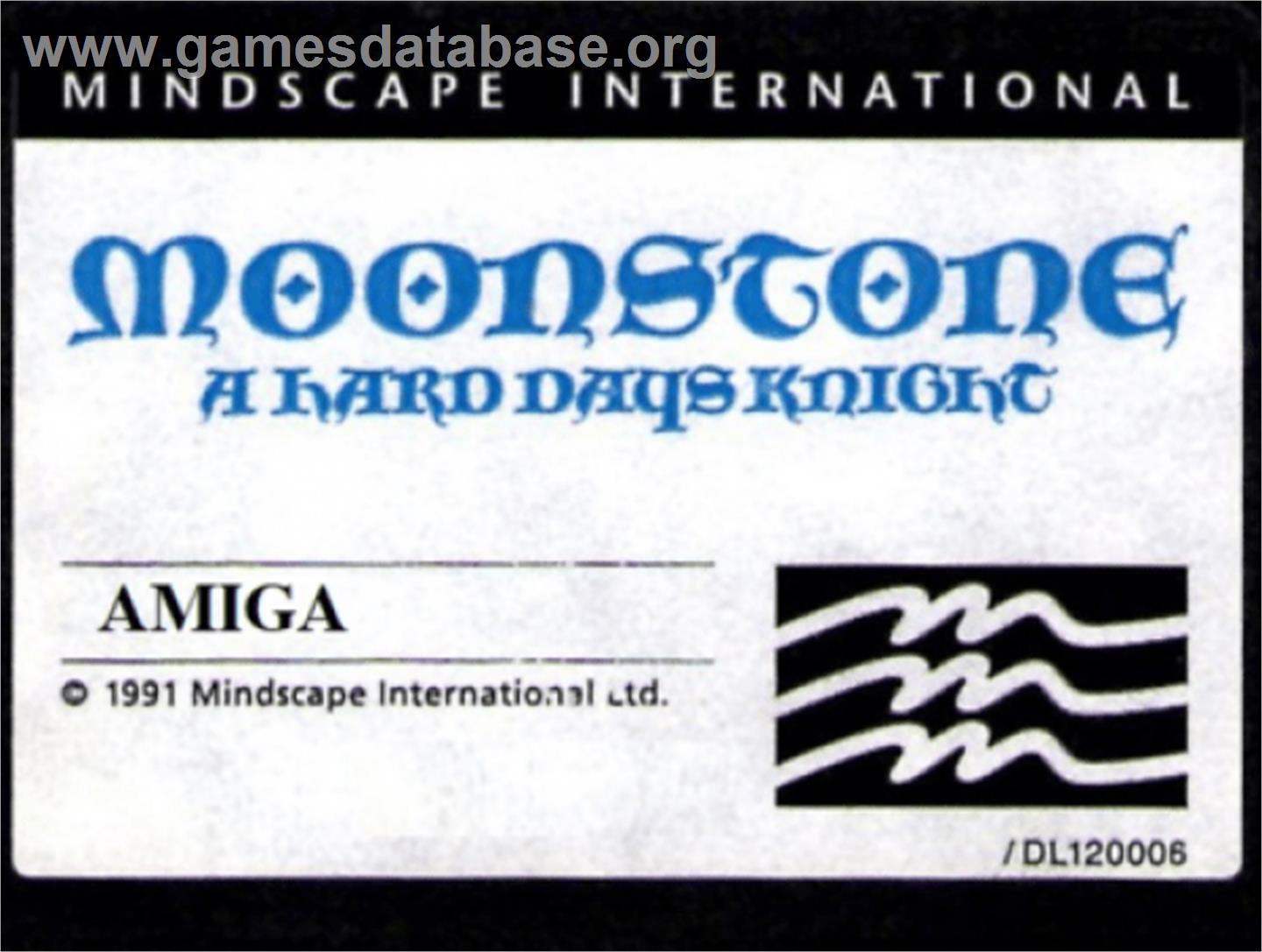 Moonstone: A Hard Days Knight - Commodore Amiga - Artwork - Cartridge Top