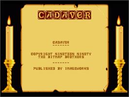 Cadaver - Commodore Amiga - Games Database