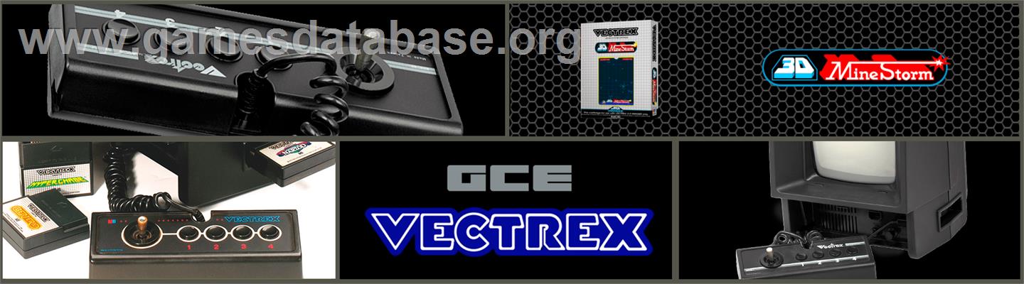 3D Mine Storm - GCE Vectrex - Artwork - Marquee