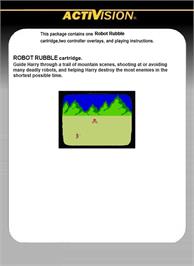 Robot Rubble - Mattel Intellivision - Games Database