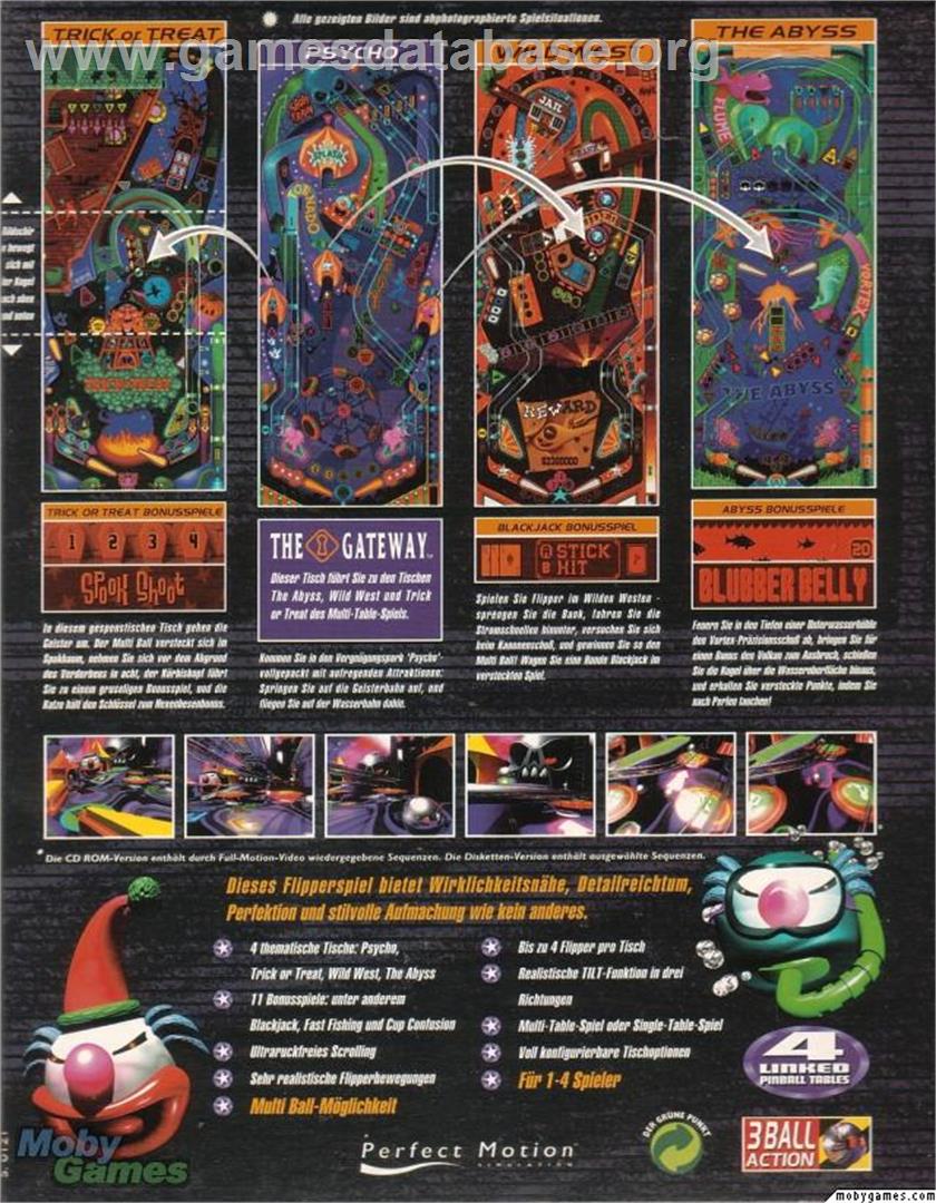 Psycho Pinball - Microsoft DOS - Artwork - Box Back