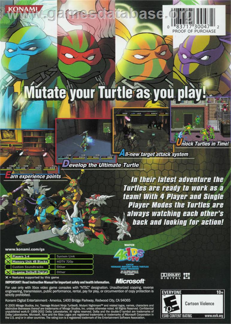 Teenage Mutant Ninja Turtles 3: Mutant Nightmare - Microsoft Xbox ...