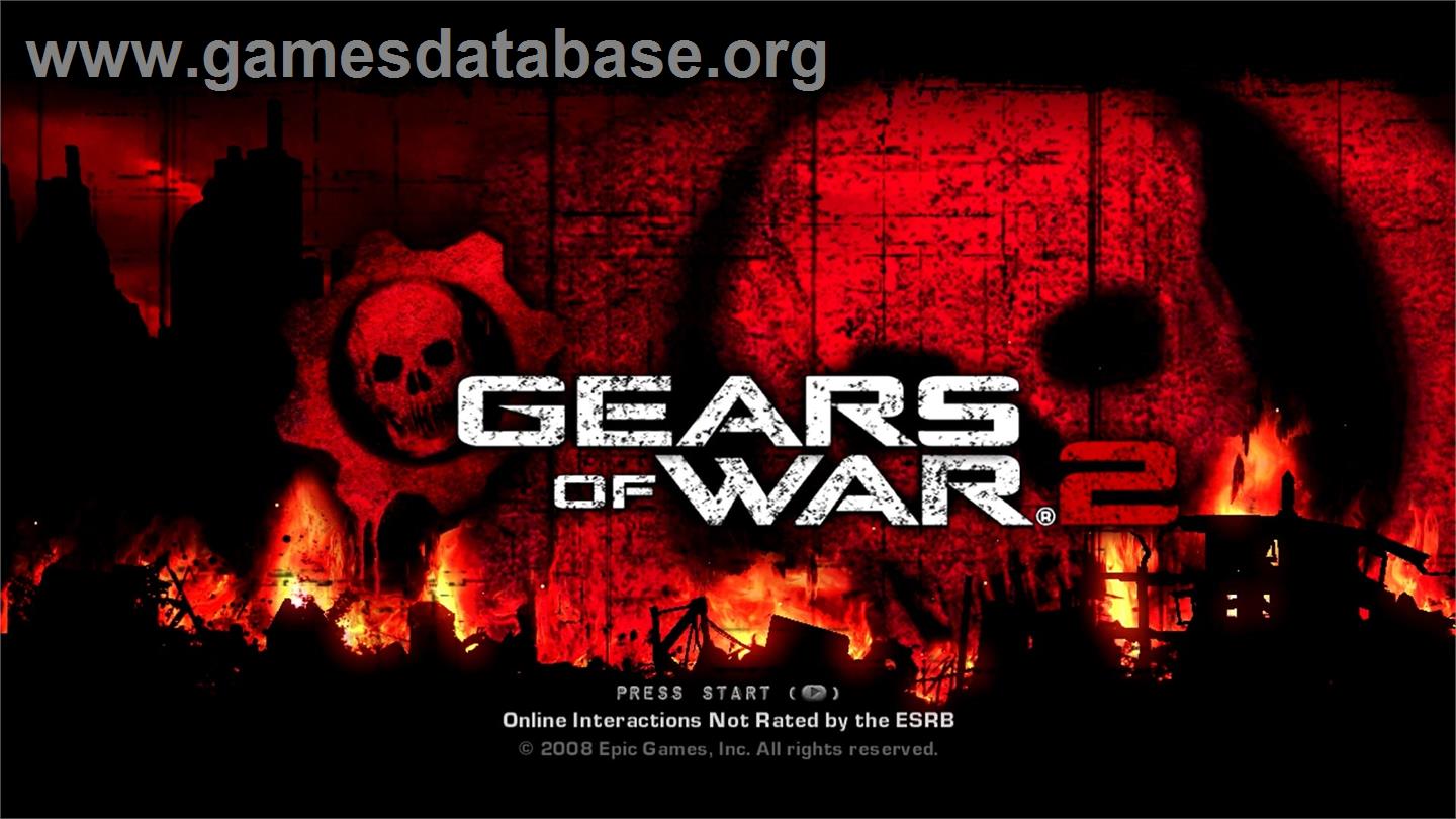 Gears of War 2 - Microsoft Xbox 360 - Artwork - Title Screen