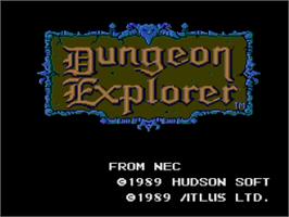 Dungeon Explorer - NEC PC Engine - Games Database