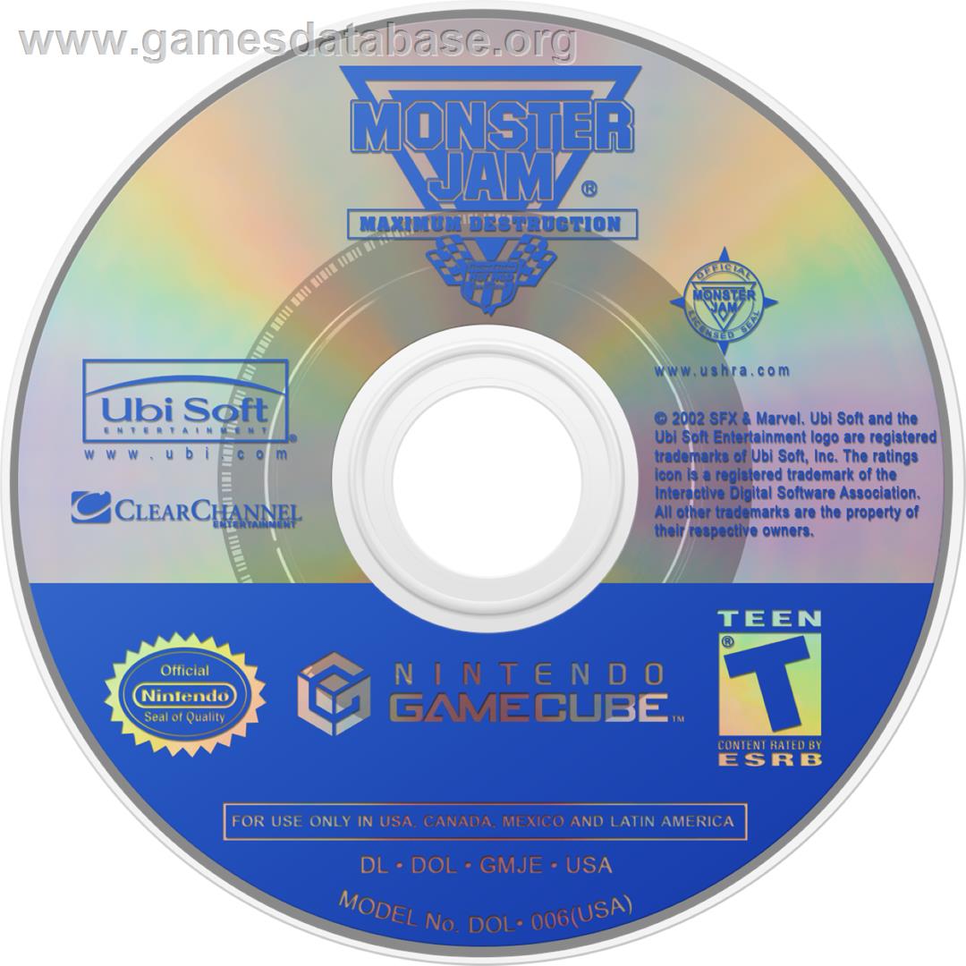 Monster Jam: Maximum Destruction - Nintendo GameCube - Artwork - Cartridge