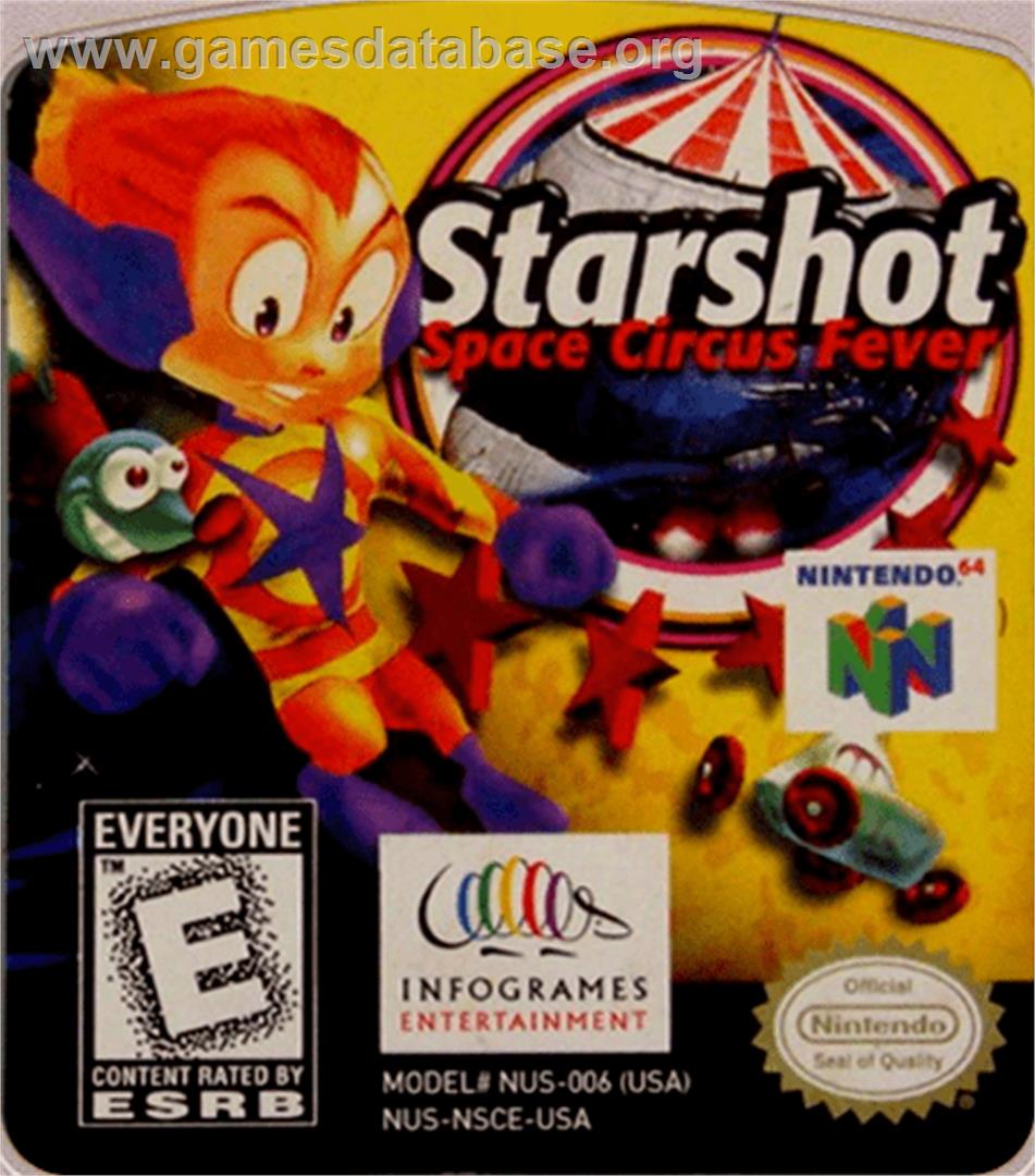 Starshot: Space Circus Fever - Nintendo N64 - Artwork - Cartridge Top