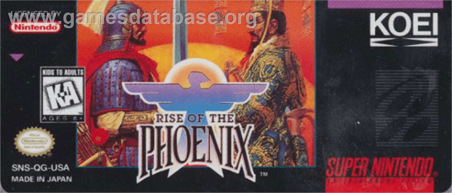 Rise of the Phoenix - Nintendo SNES - Artwork - Cartridge Top