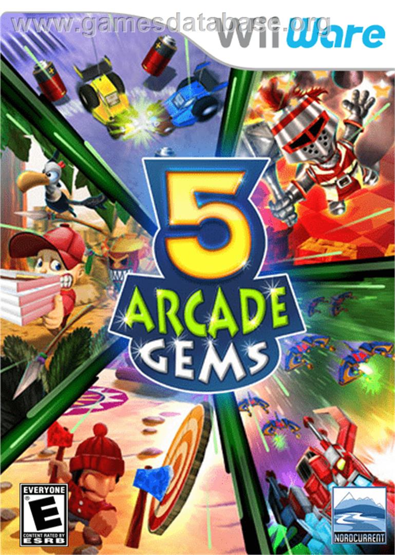 5 Arcade Gems - Nintendo WiiWare - Artwork - Box