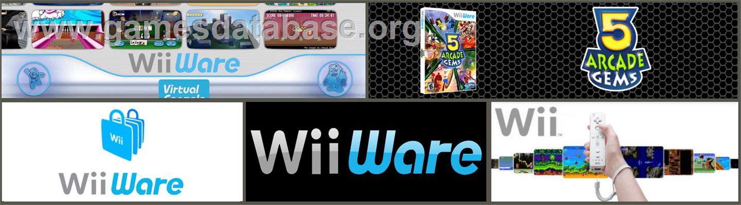 5 Arcade Gems - Nintendo WiiWare - Artwork - Marquee