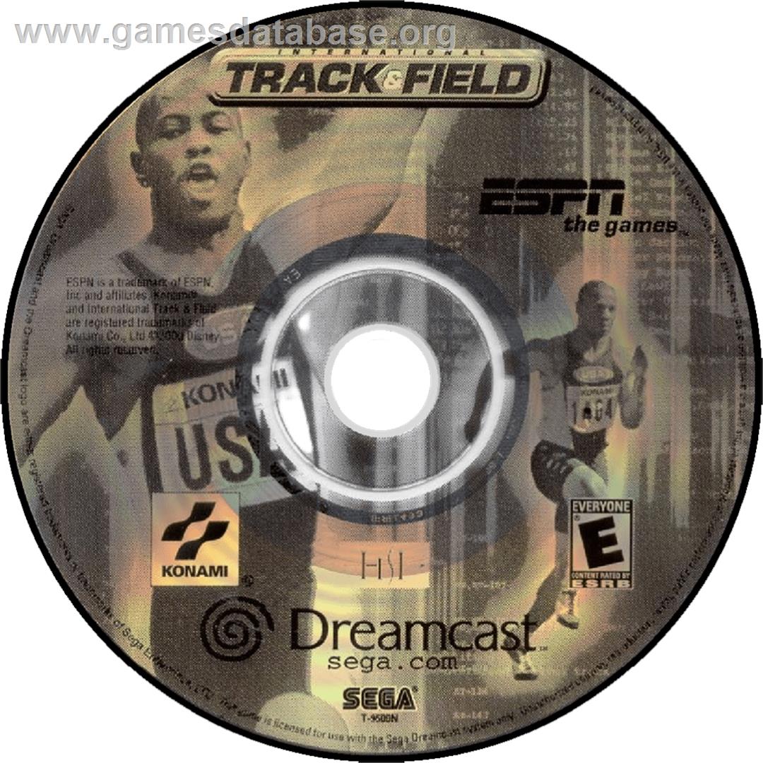 ESPN International Track & Field - Sega Dreamcast - Artwork - Cartridge