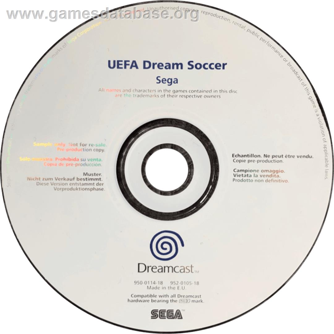 UEFA Dream Soccer - Sega Dreamcast - Artwork - Cartridge