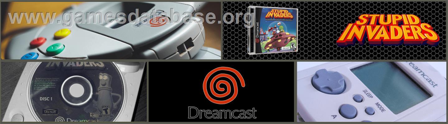 Stupid Invaders - Sega Dreamcast - Artwork - Marquee