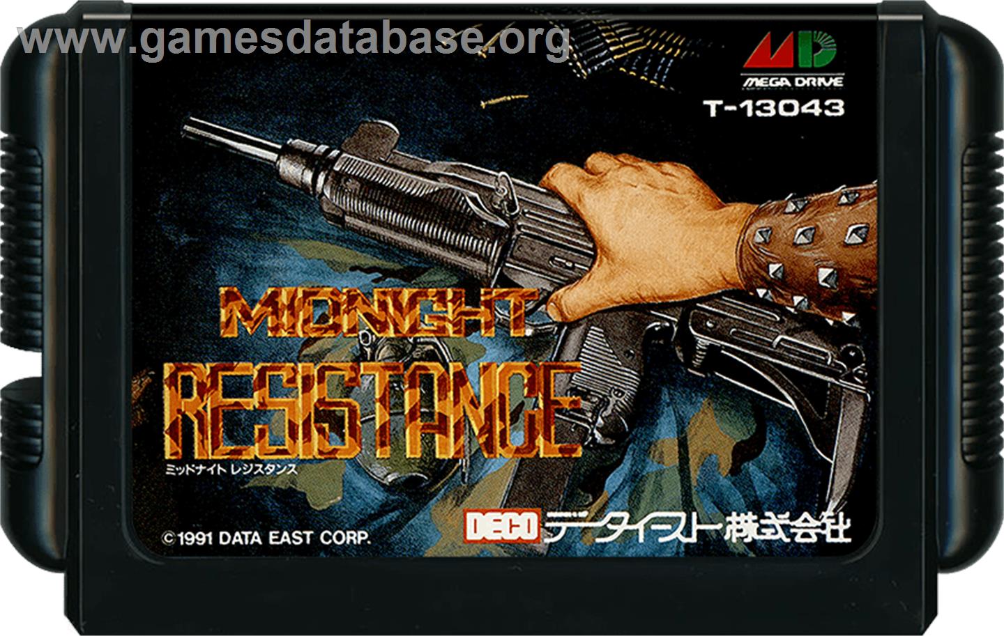 Midnight Resistance - Sega Genesis - Artwork - Cartridge