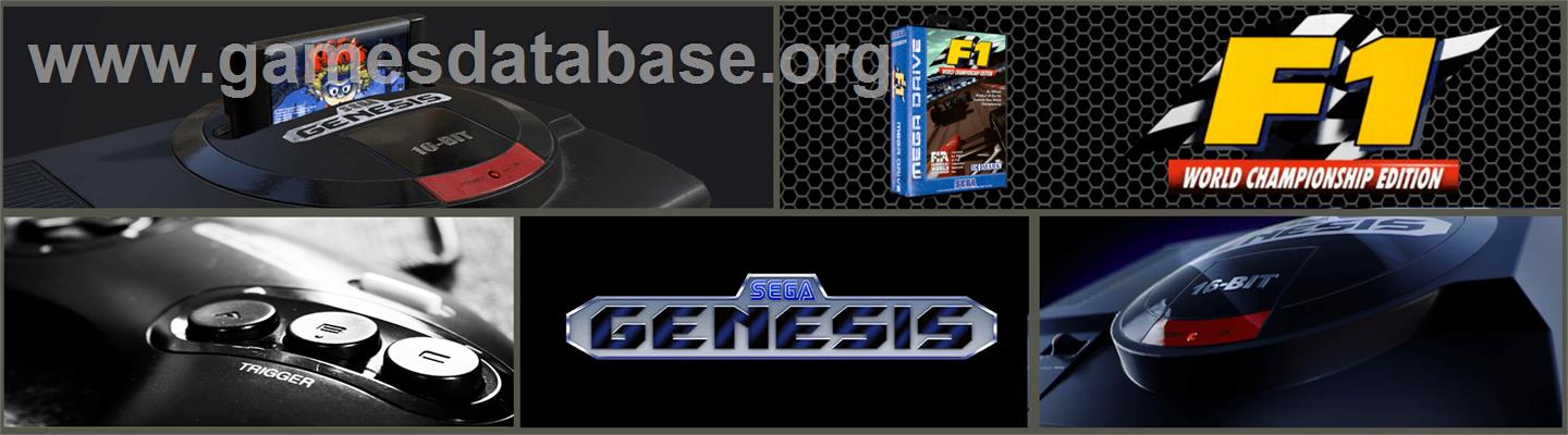 F1 World Championship Edition - Sega Genesis - Artwork - Marquee