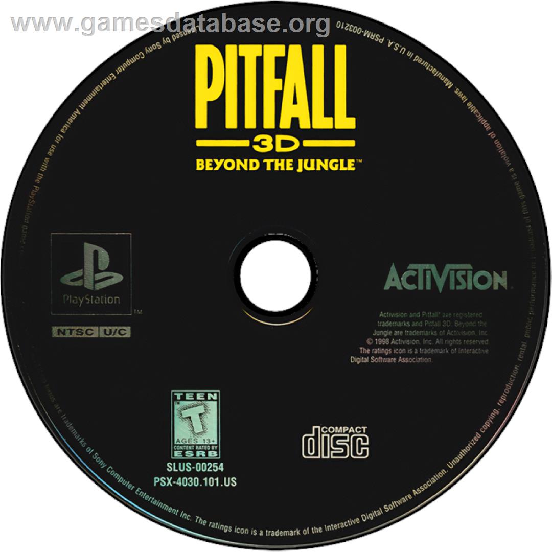 Pitfall 3D: Beyond the Jungle - Sony Playstation - Artwork - Cartridge
