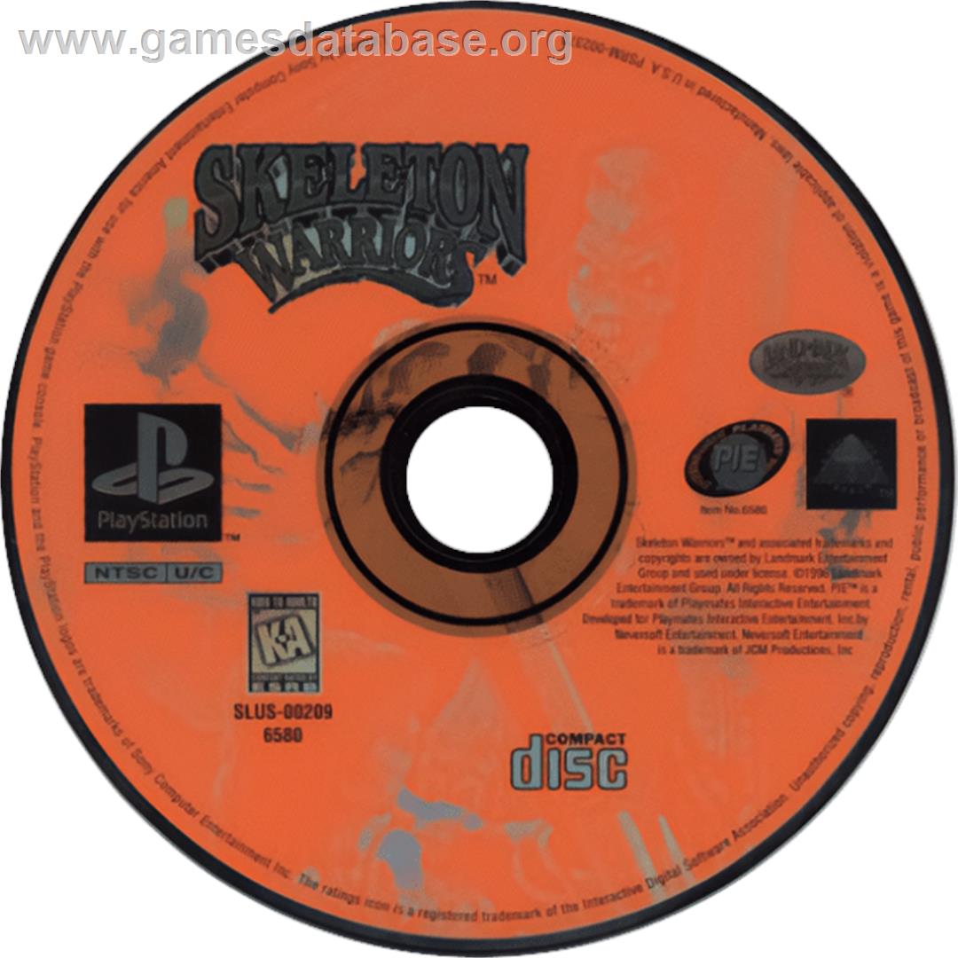 Skeleton Warriors - Sony Playstation - Artwork - Cartridge