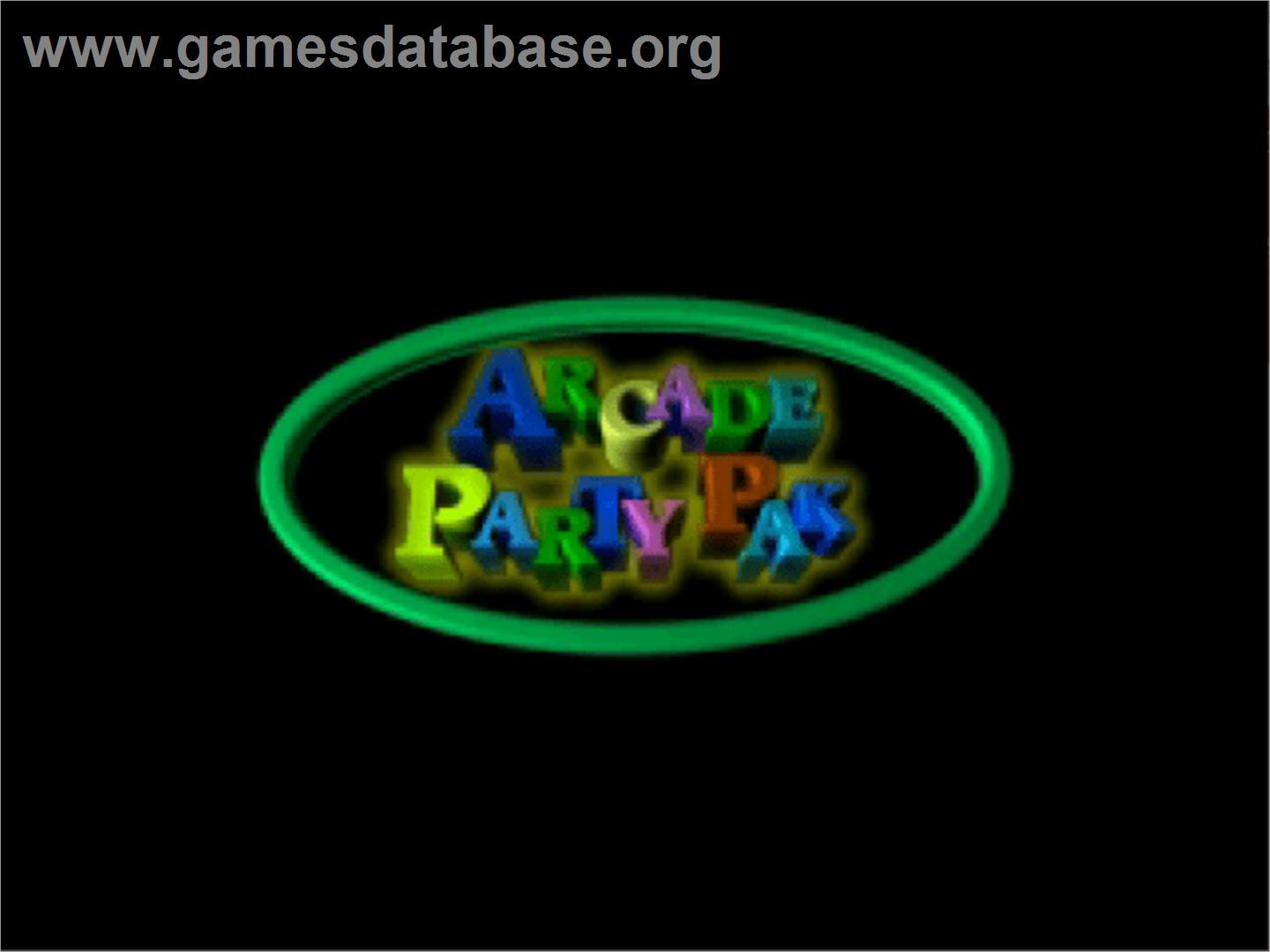 Arcade Party Pak - Sony Playstation - Artwork - Title Screen