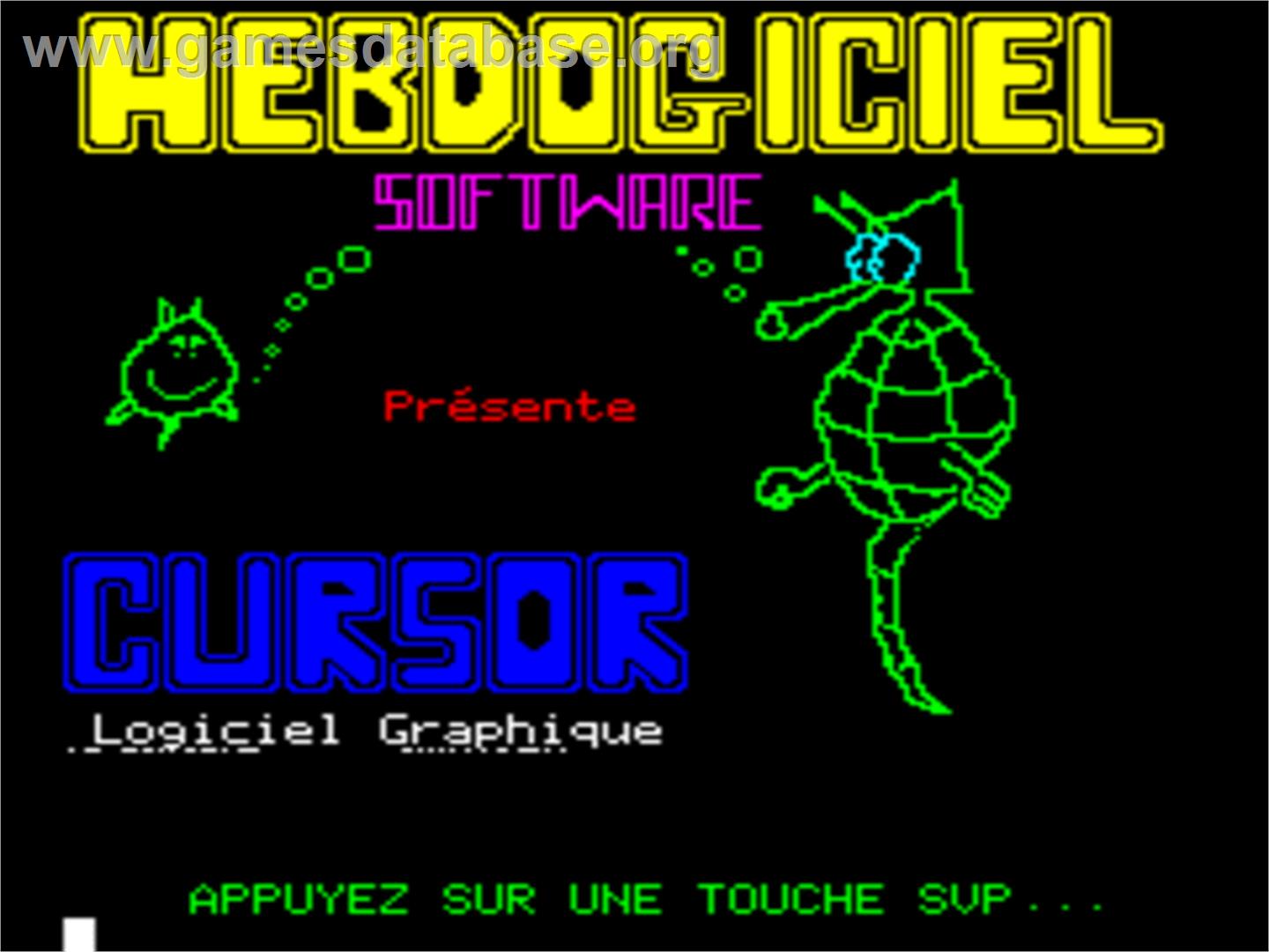 Cursor - Tangerine Oric - Artwork - Title Screen